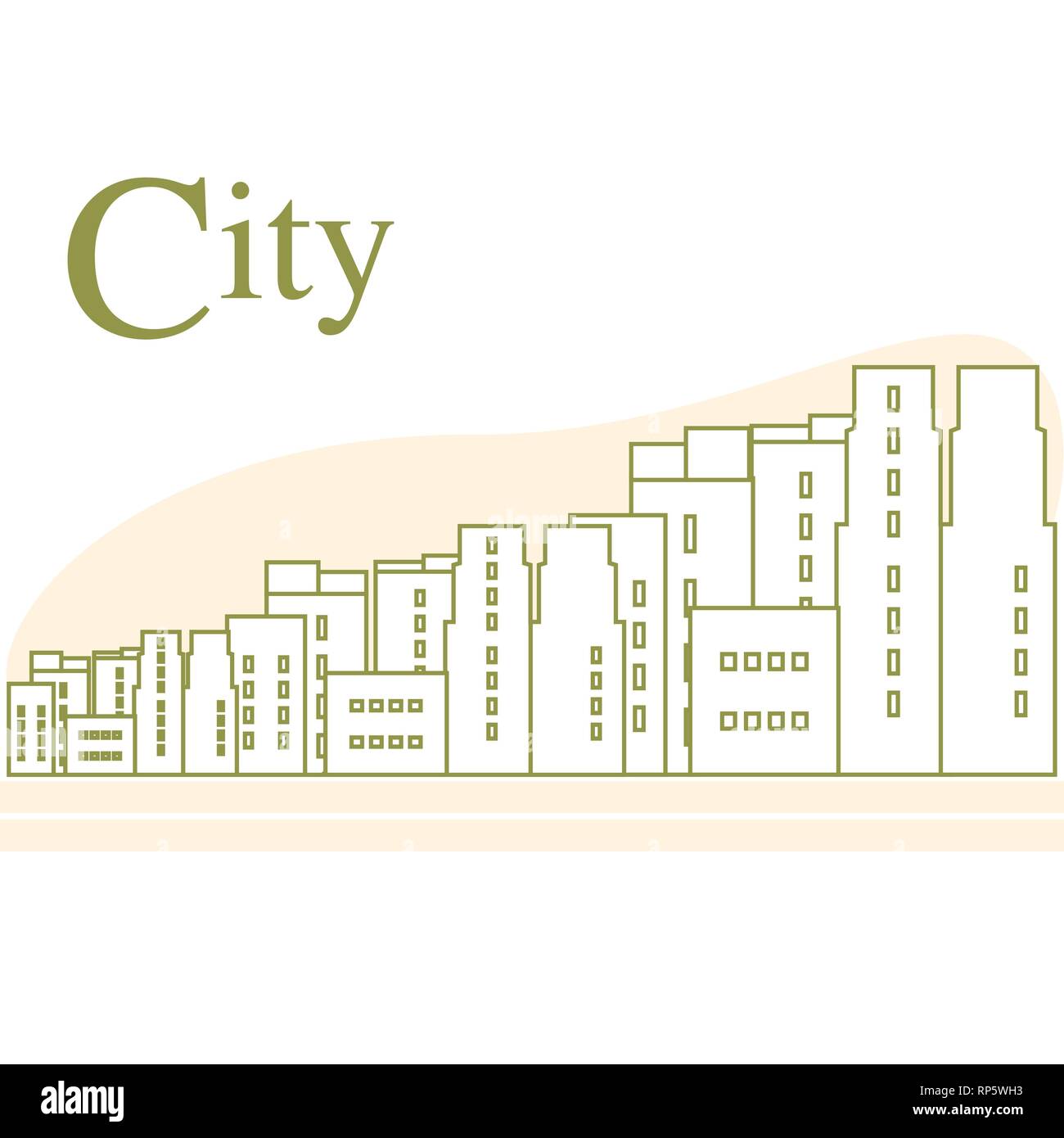 Vector illustration with cityscape. Urban landscape. Buildings. City ...