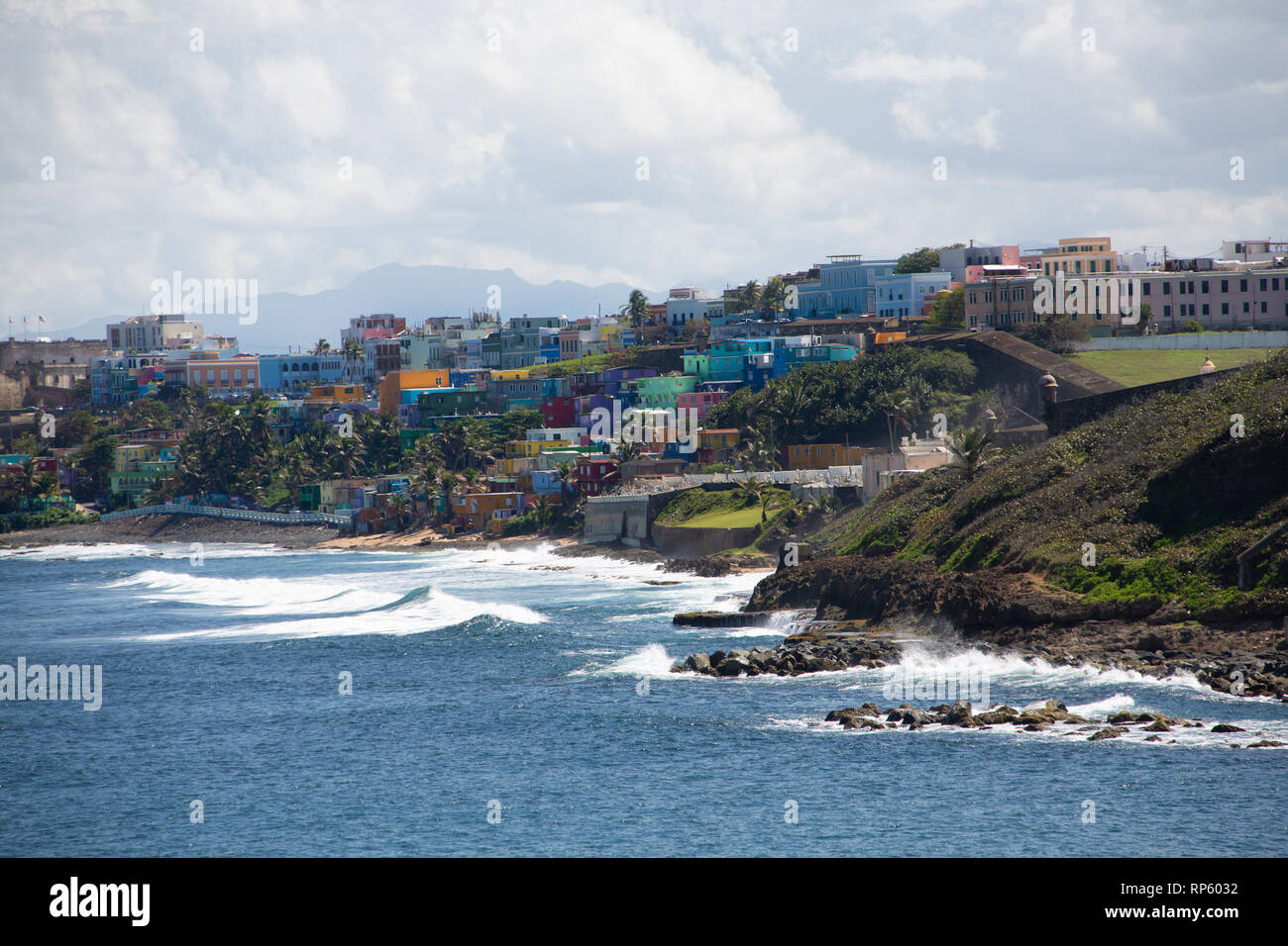 The Colorful Coast in Old San Juan known as La Perla, or The Pearl ...