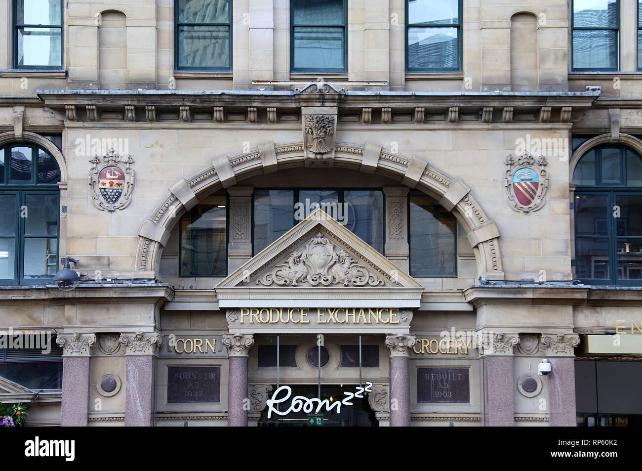 Historic Corn Exchange building in Manchester City Centre Stock Photo ...