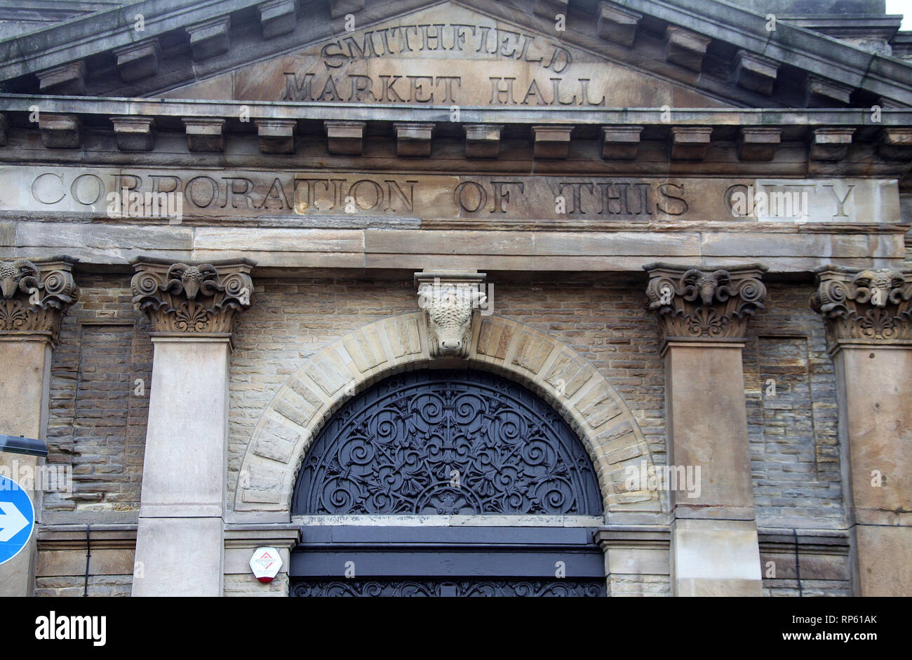 Smithfield Market Hall building in the Northern Quarter of Manchester ...