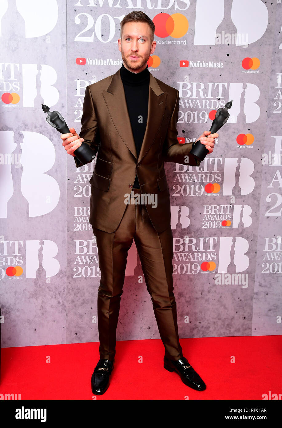 Calvin Harris with his Best British Single and Best British Producer ...
