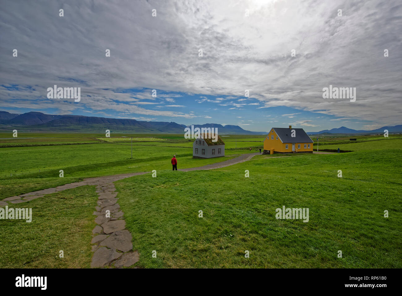 Wooden church Saurbær, Hvalfjörður, Hvanneyri, Mosfellsbæ, Iceland ...