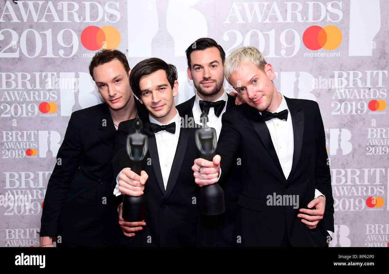 Matthew Healy, Ross MacDonald, George Daniel and Adam Hann of The 1975 ...