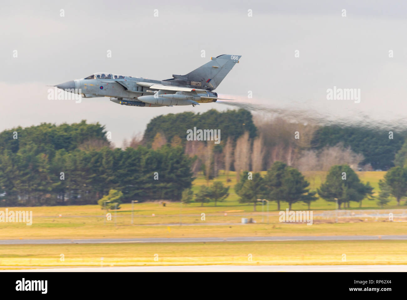 Royal Air Force Panavia Tornado Gr4 fighter jet taking off to take part ...