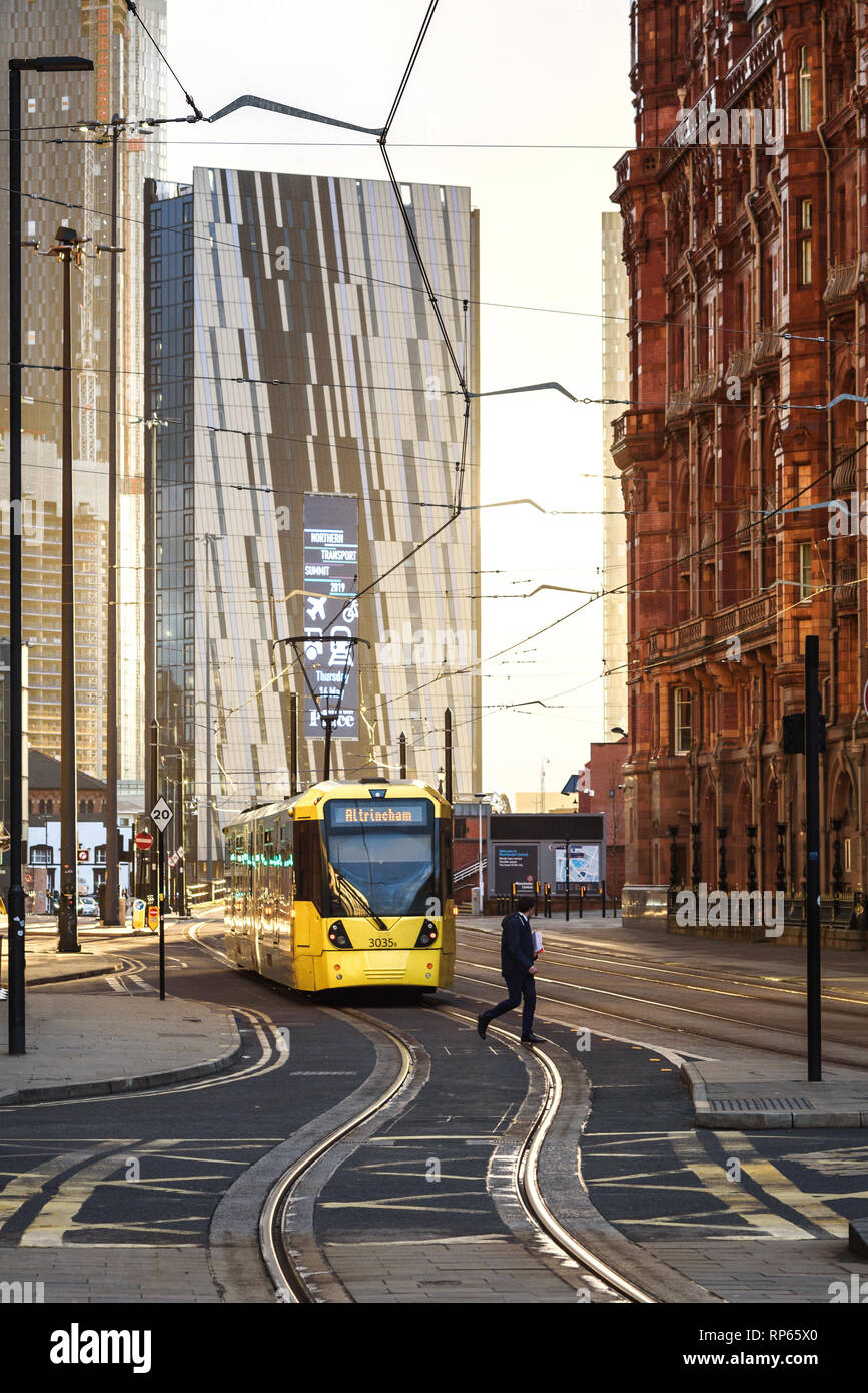 Manchester tramway system hi-res stock photography and images - Alamy