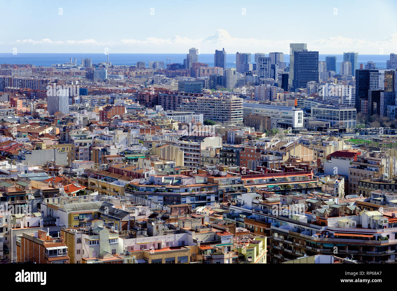 Panoramic barcelona view hi-res stock photography and images - Alamy