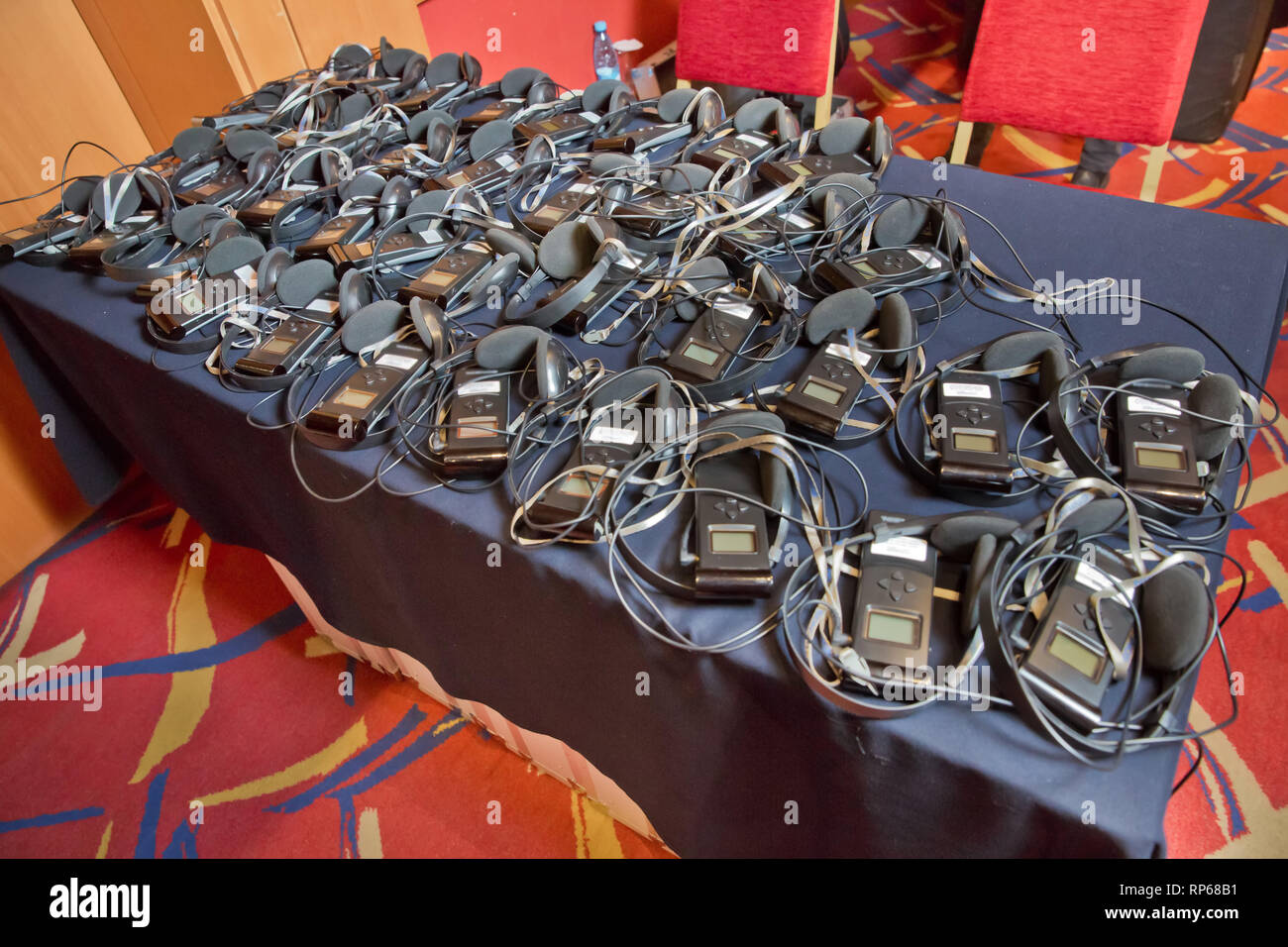 Interpretation and translation equipment hi-res stock photography and ...