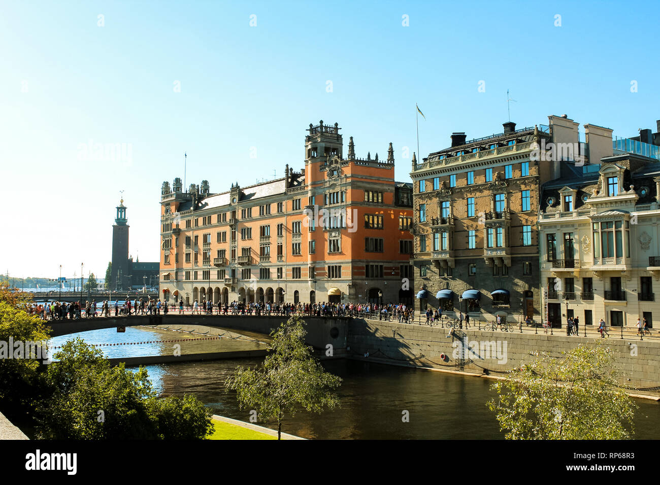 Rosenbad - the Swedish government bulding - during a clear summer day ...