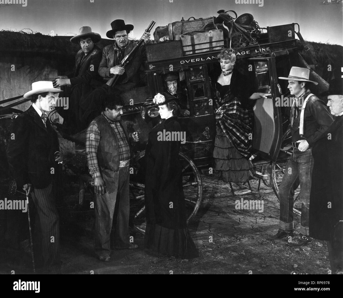 Stagecoach 1939 John Carradine Andy Devine George Bancroft Louise Platt ...