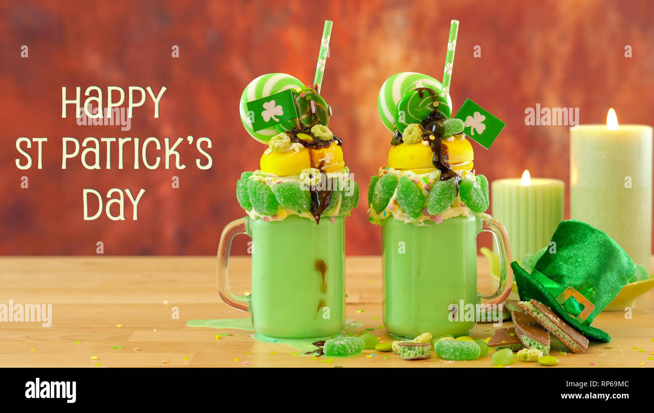 Happy St Patrick's Day on-trend holiday freak shakes milkshakes ...