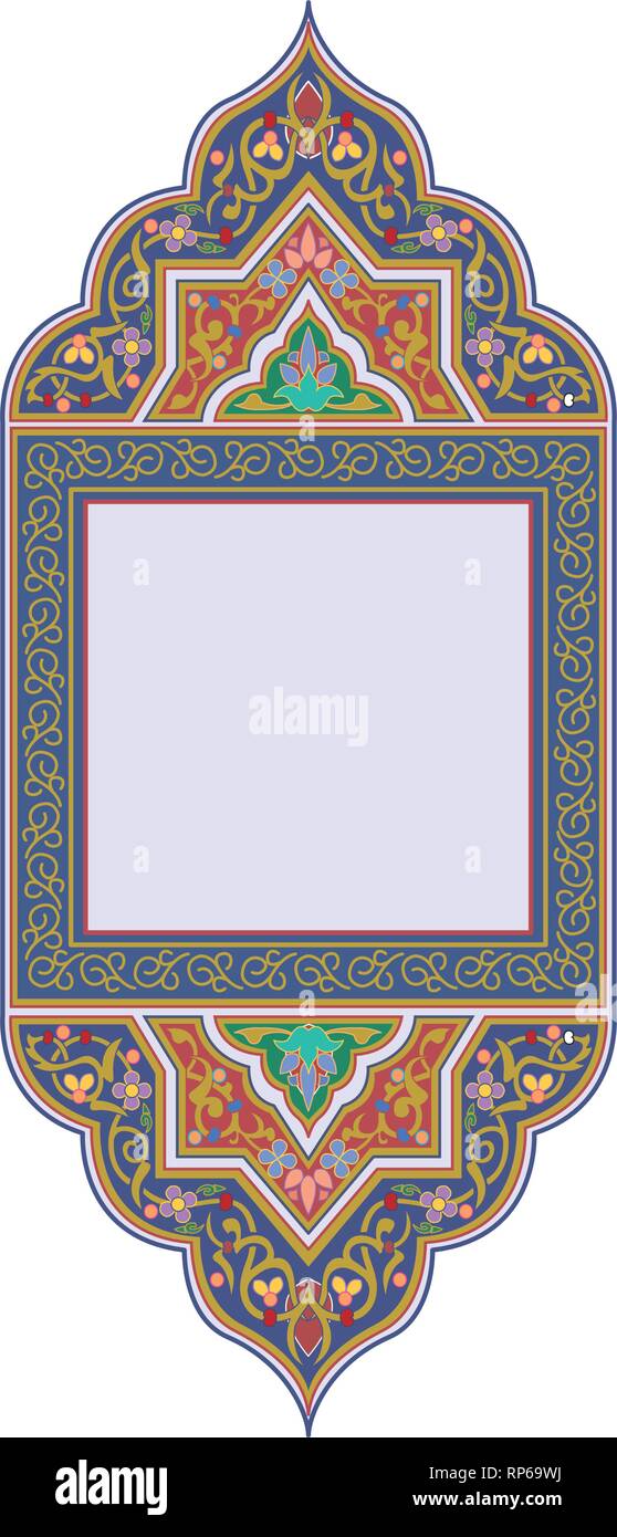 arabesque Borders - Tiled frame in plant leaves and flowers Framework ...