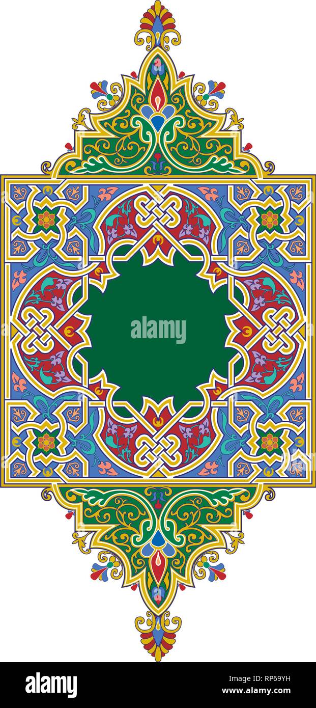 arabesque Borders - Tiled frame in plant leaves and flowers Framework ...