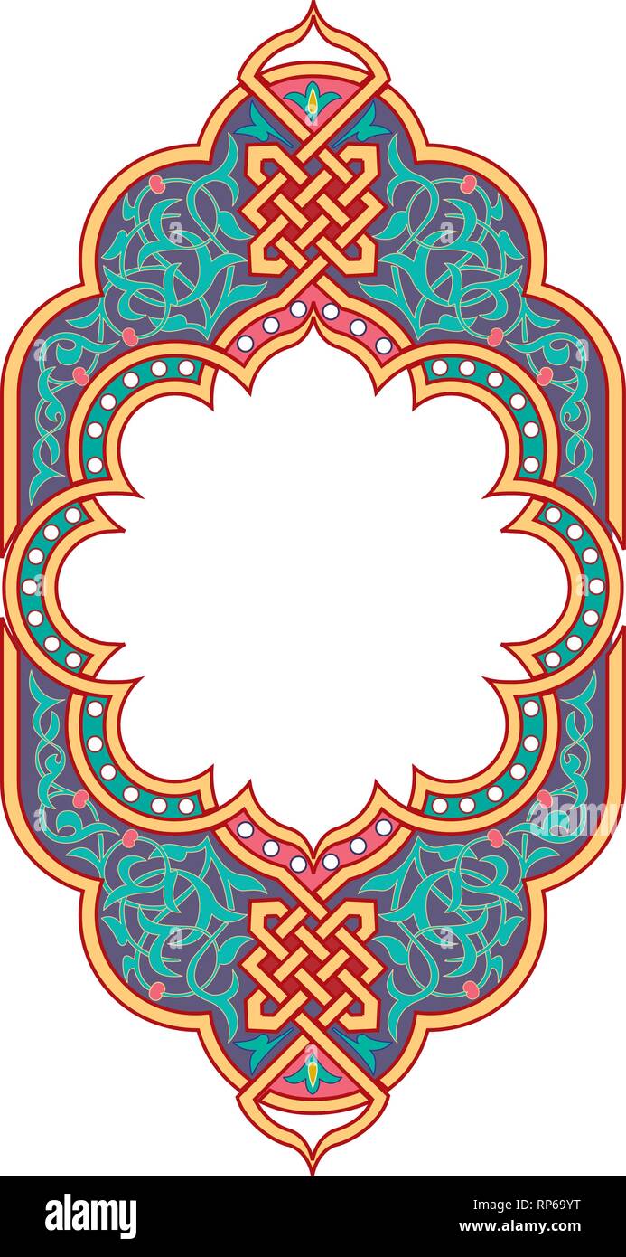 arabesque Borders - Tiled frame in plant leaves and flowers Framework ...