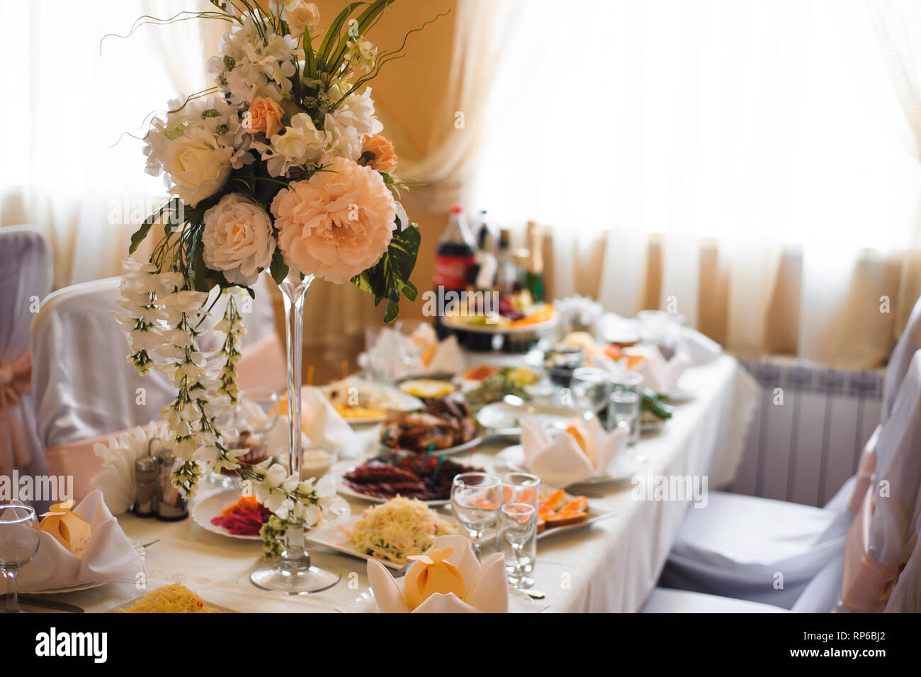 wedding banquet in a restaurant, party in a restaurant Stock Photo - Alamy