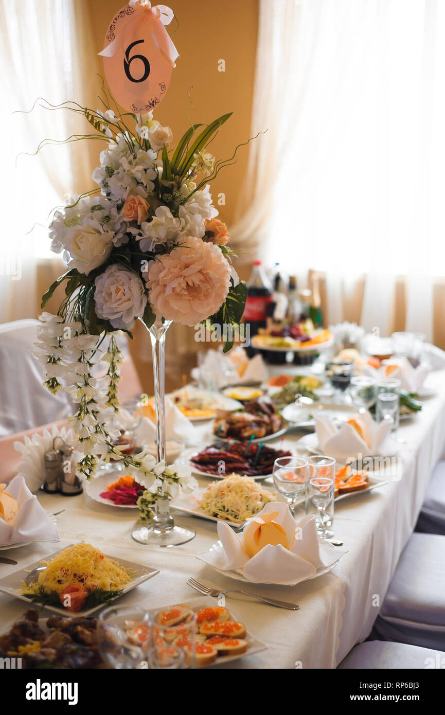 wedding banquet in a restaurant, party in a restaurant Stock Photo - Alamy