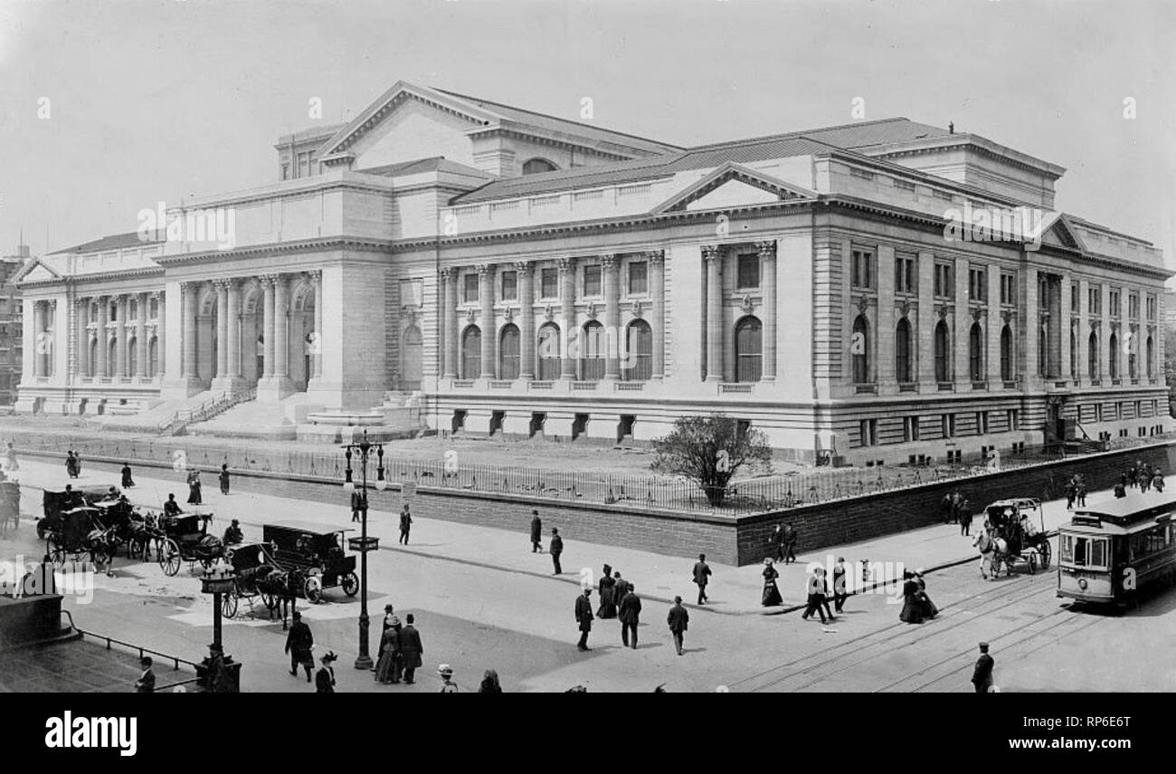 Metropolitan (New York Public) Library, New York 1908 Stock Photo - Alamy