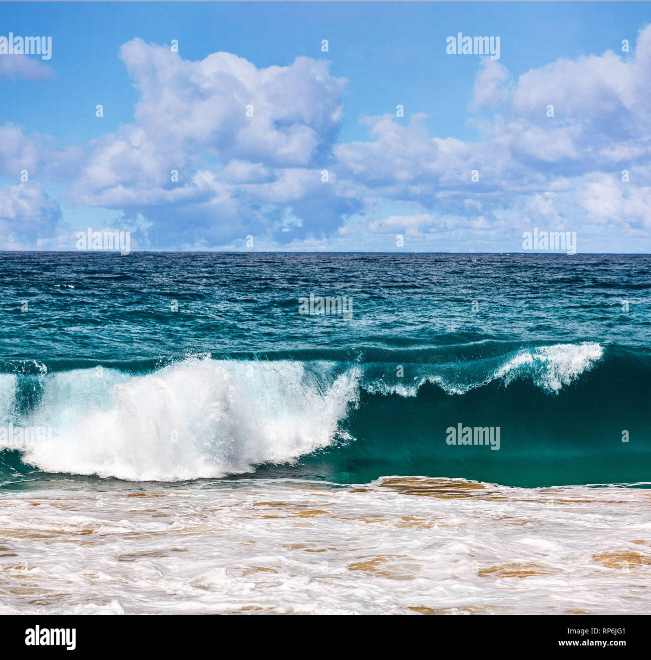 Closeup ocean waves breaking sand hi-res stock photography and images ...