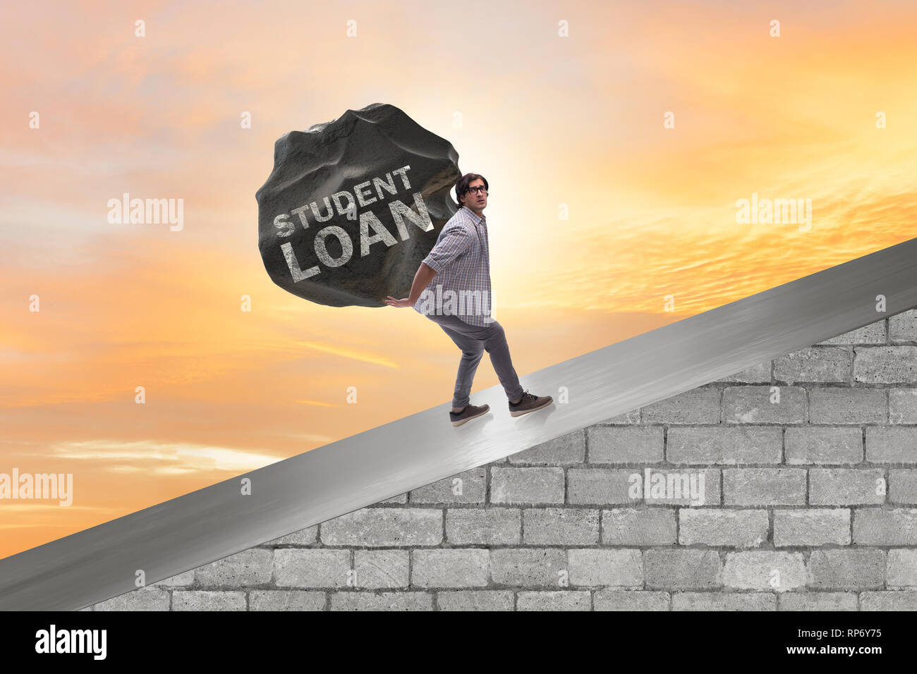 Concept of student loan and expensive education Stock Photo - Alamy