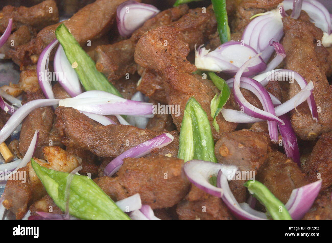 Fried mutton steak delicious food Stock Photo - Alamy