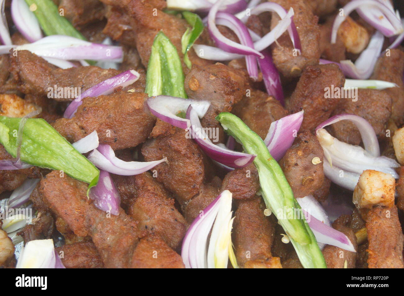 Fried mutton steak delicious food Stock Photo - Alamy