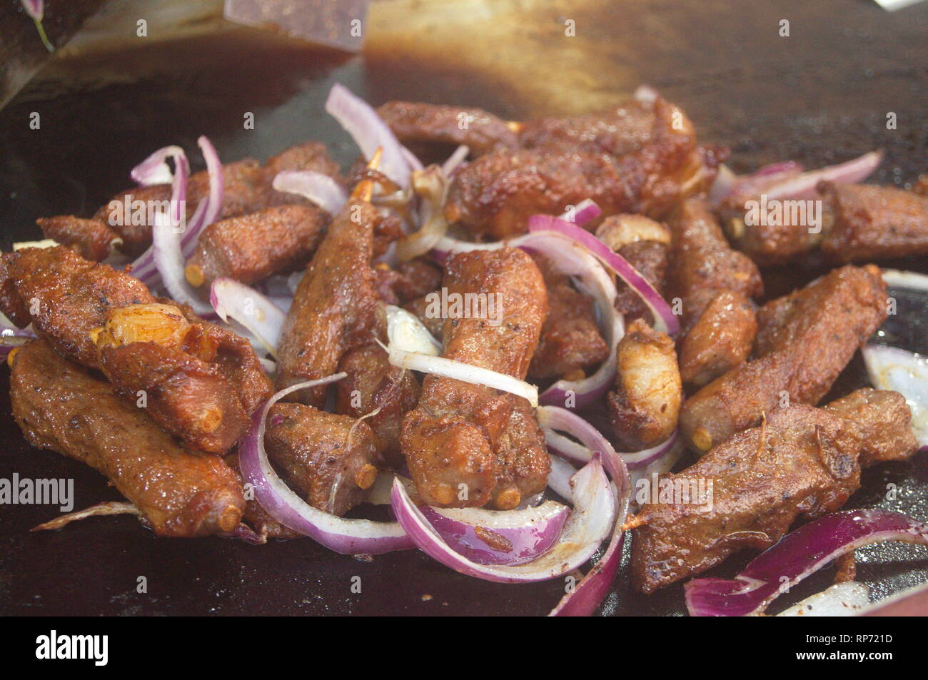 Fried mutton steak delicious food Stock Photo - Alamy