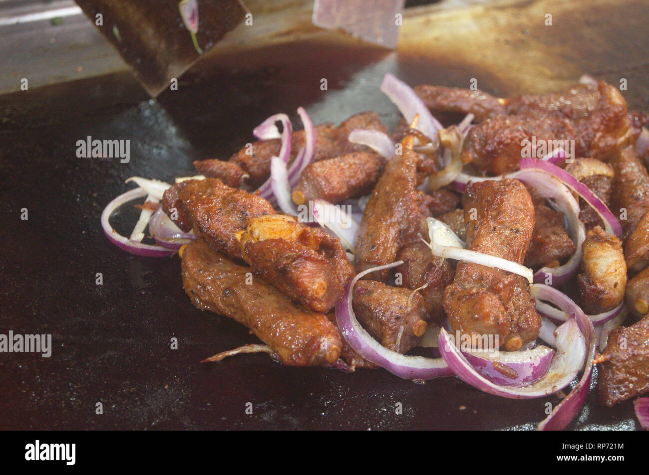 Fried mutton steak delicious food Stock Photo - Alamy