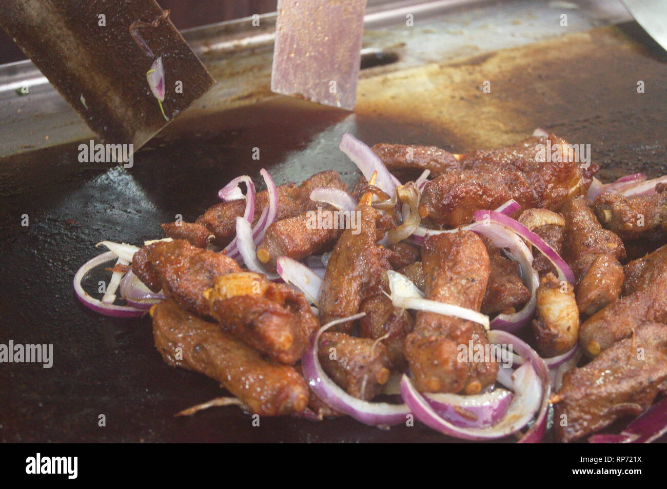 Fried mutton steak delicious food Stock Photo - Alamy