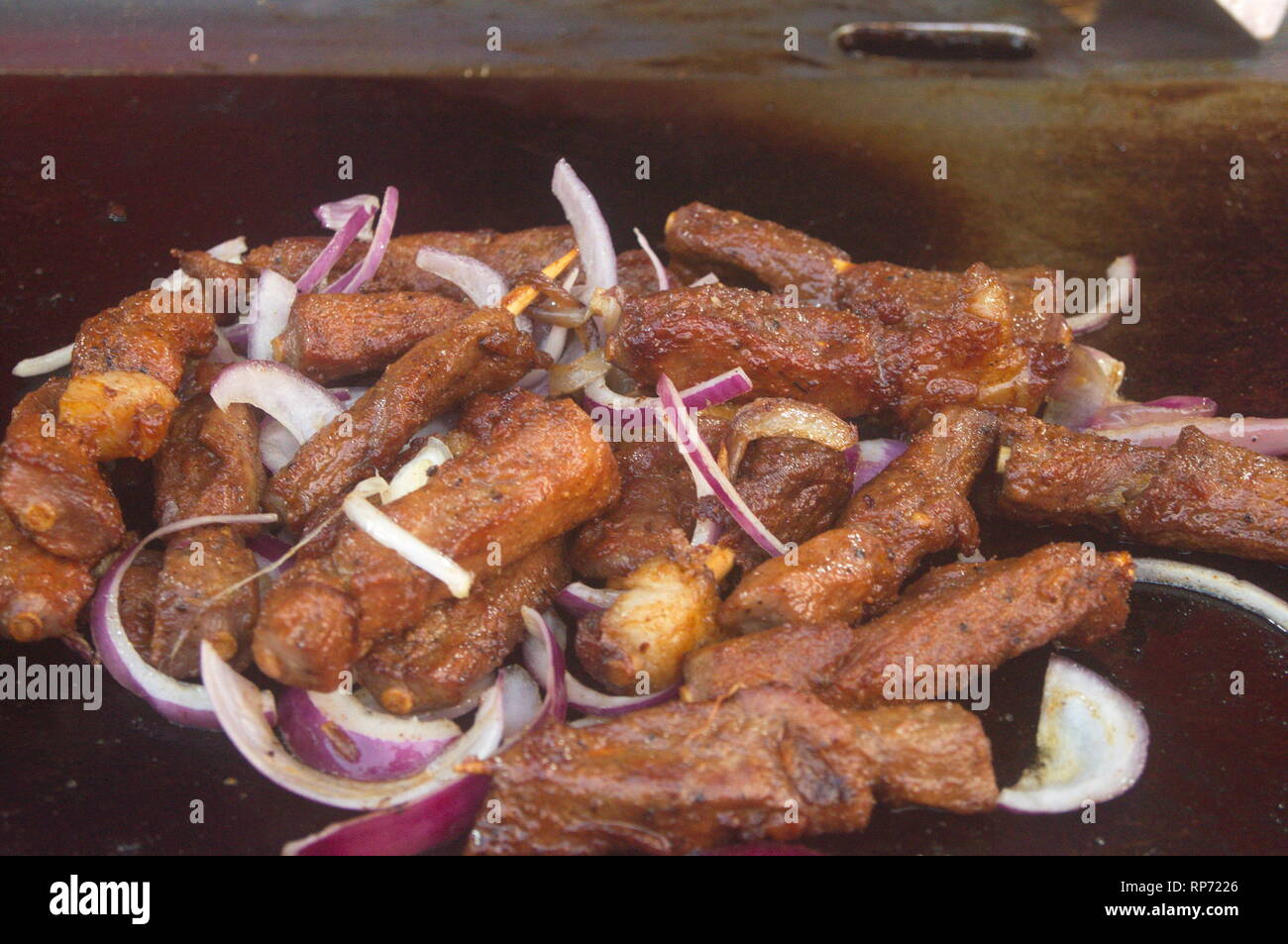 Fried mutton steak delicious food Stock Photo - Alamy