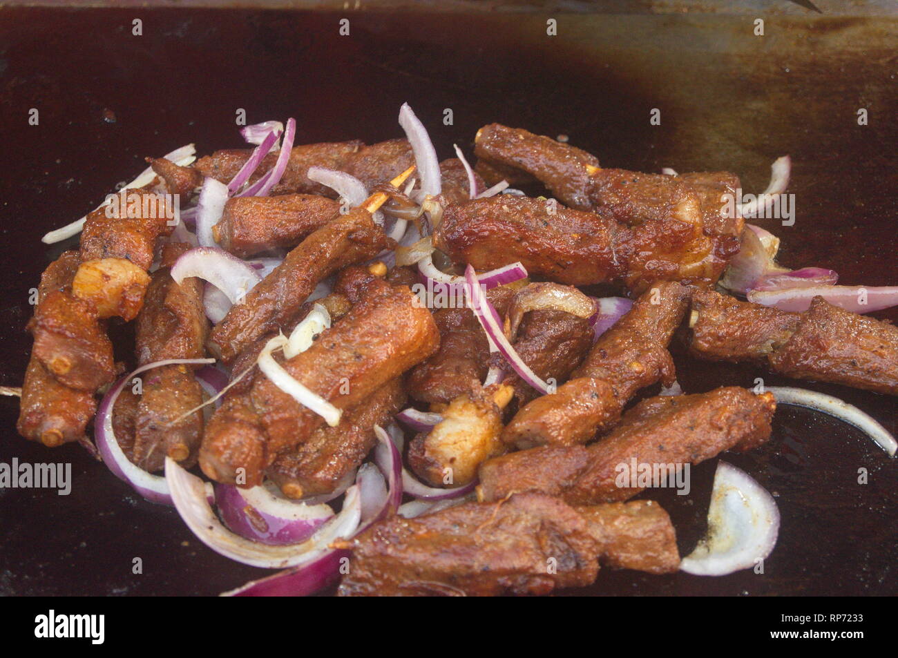 Fried mutton steak delicious food Stock Photo - Alamy