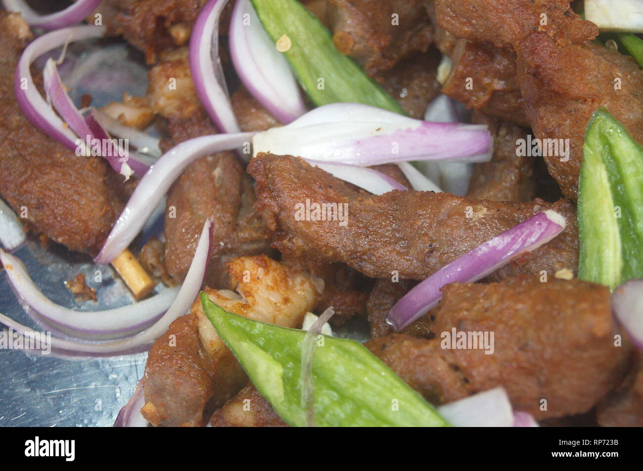 Fried mutton steak delicious food Stock Photo - Alamy