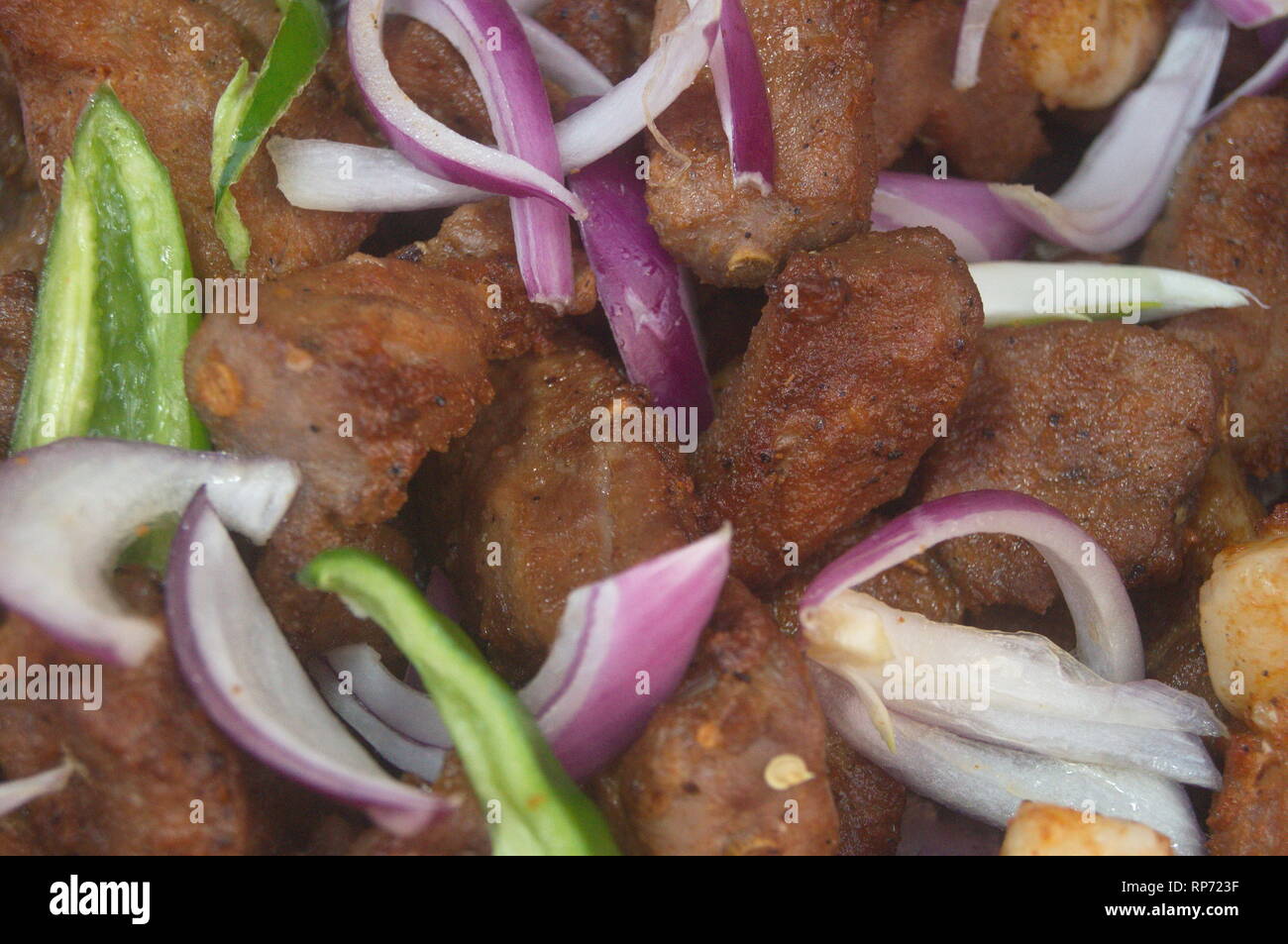 Fried mutton steak delicious food Stock Photo - Alamy