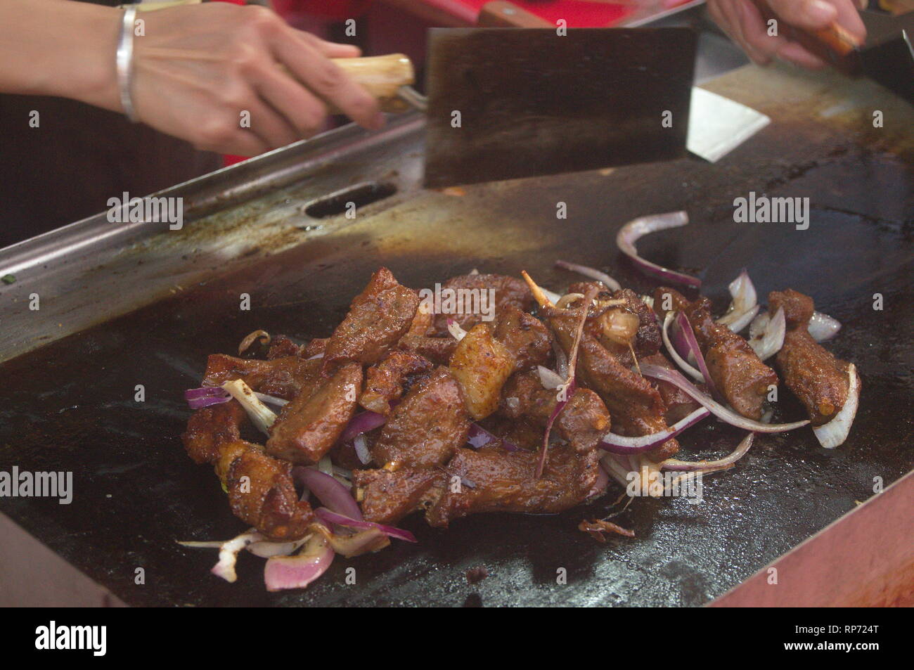 Fried mutton steak delicious food Stock Photo - Alamy