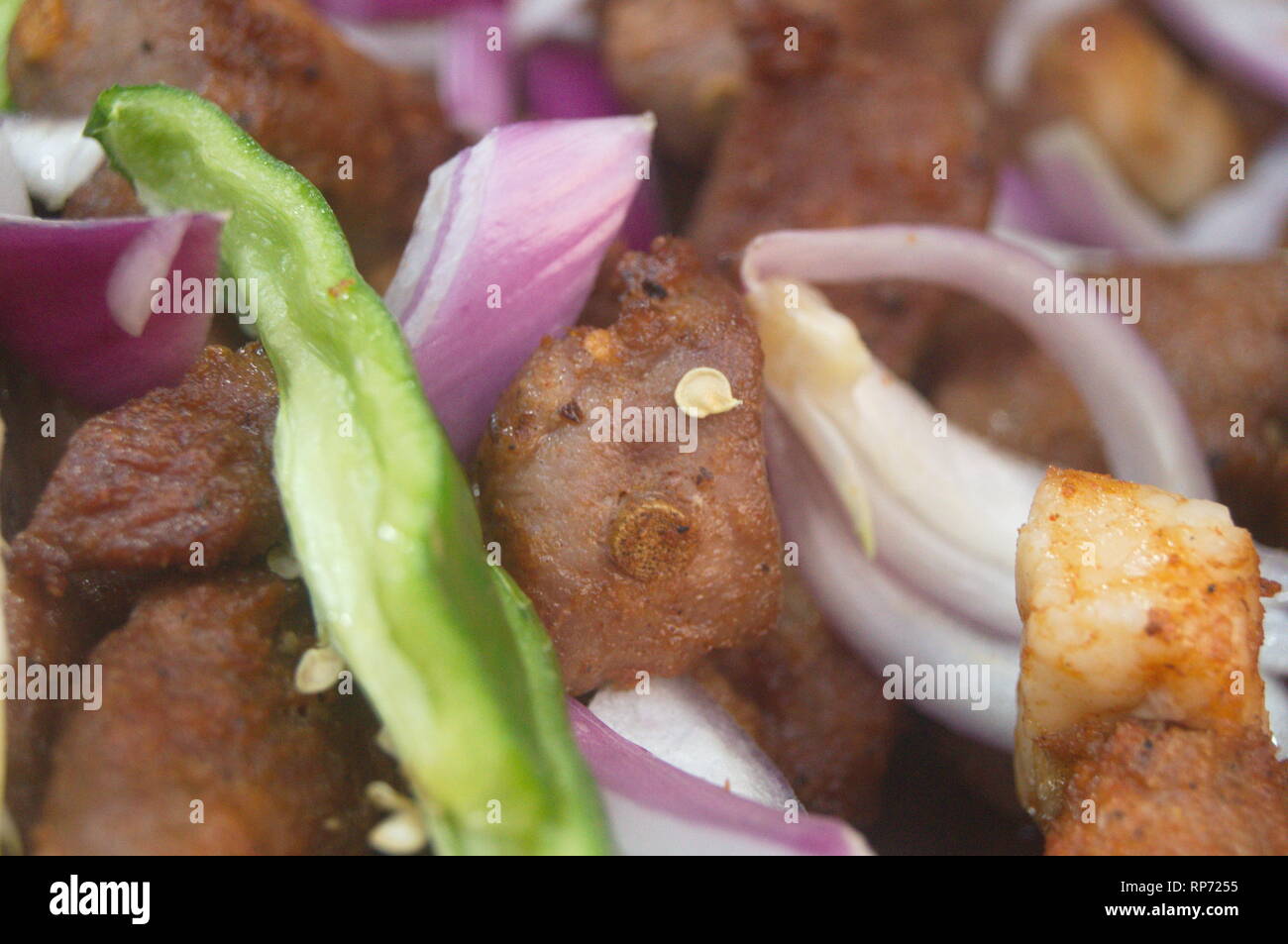 Fried mutton steak delicious food Stock Photo - Alamy