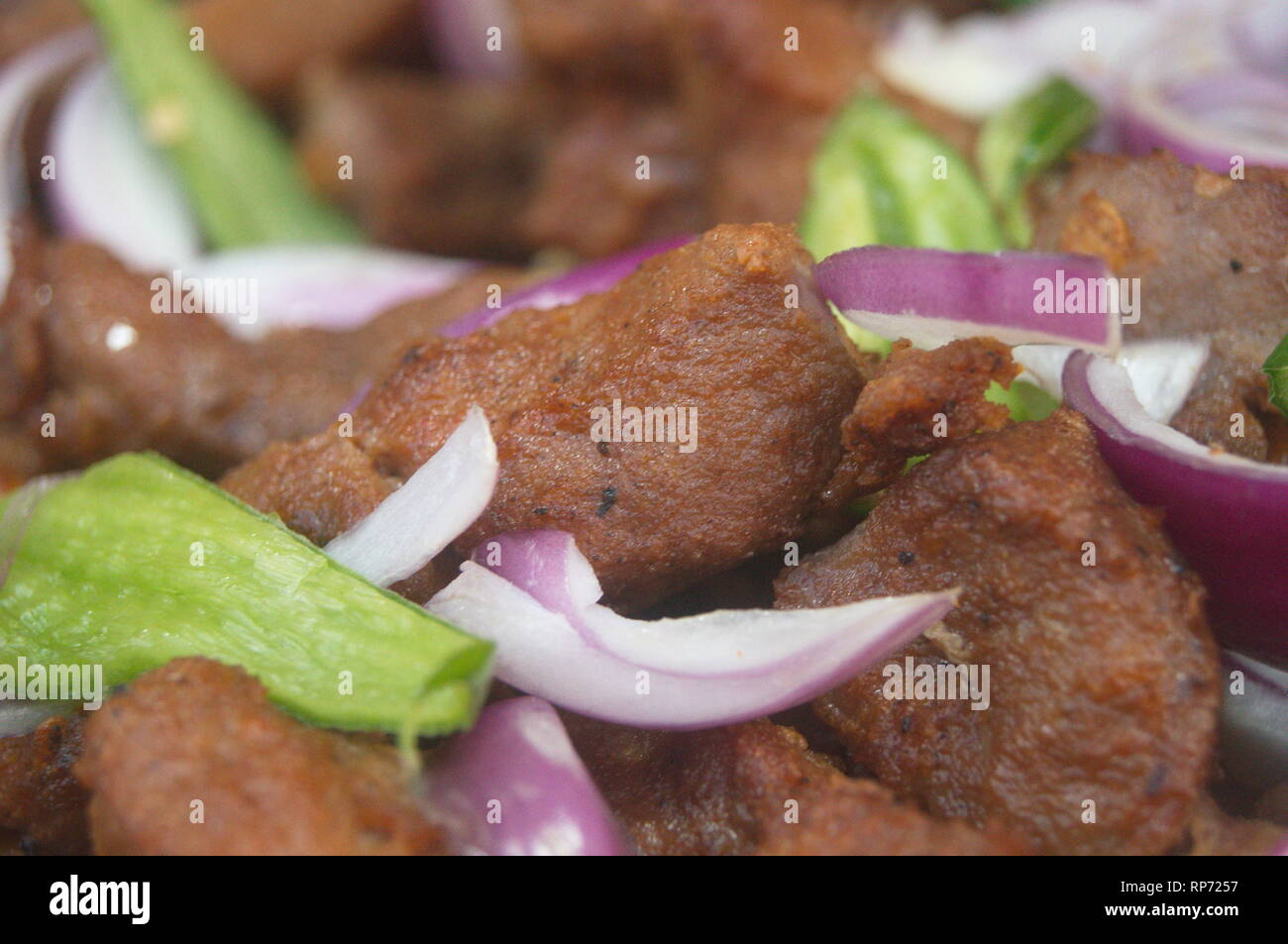 Fried mutton steak delicious food Stock Photo - Alamy