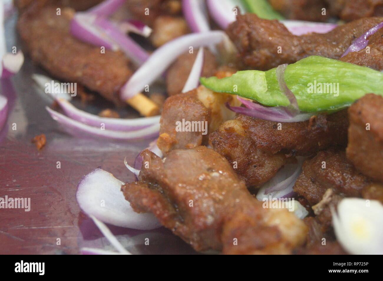 Fried mutton steak delicious food Stock Photo - Alamy
