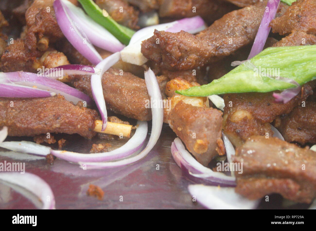 Fried mutton steak delicious food Stock Photo - Alamy