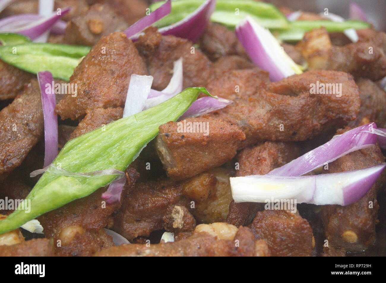 Fried mutton steak delicious food Stock Photo - Alamy