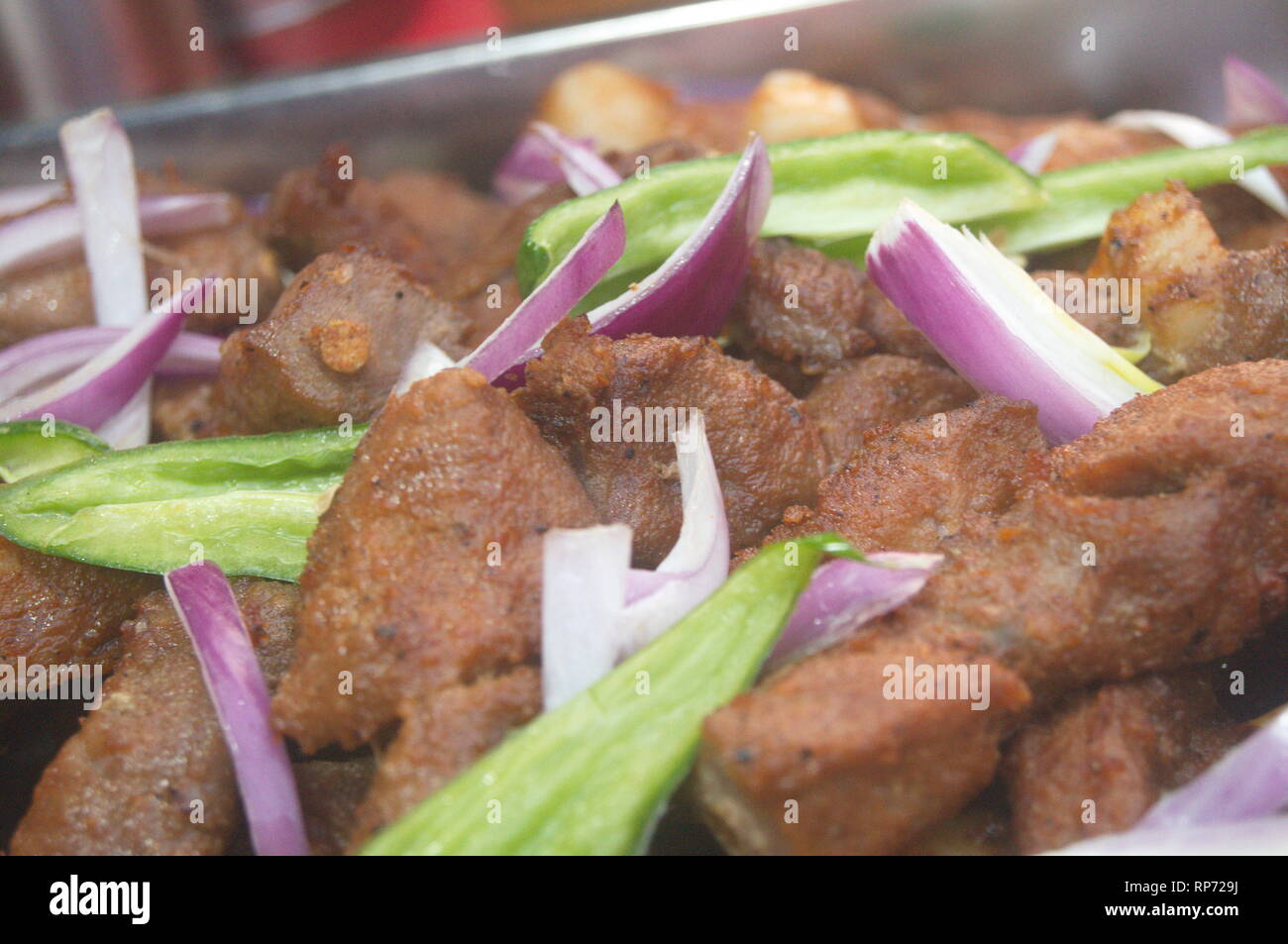 Fried mutton steak delicious food Stock Photo - Alamy