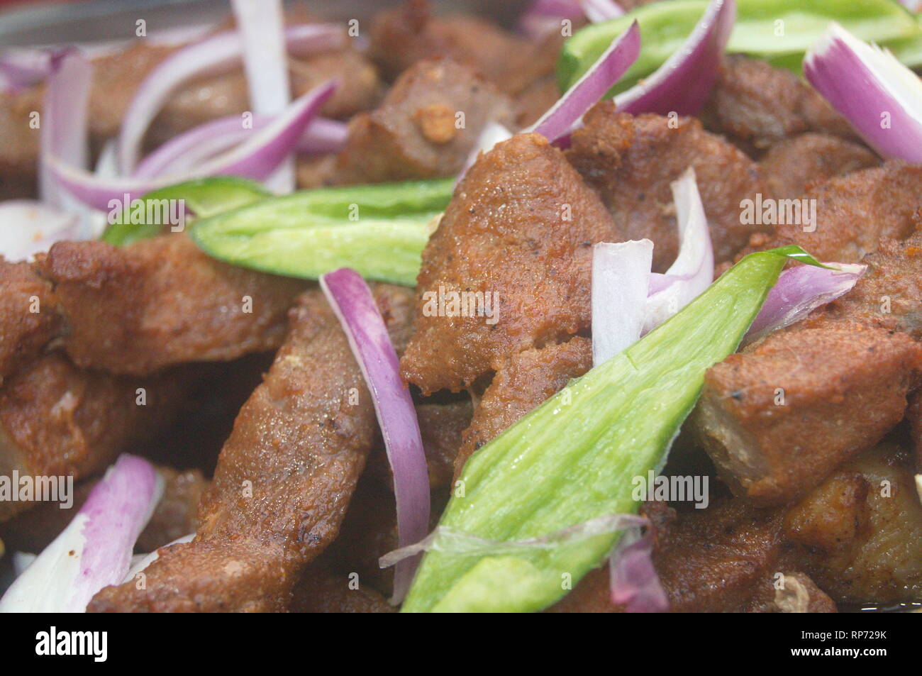 Fried mutton steak delicious food Stock Photo - Alamy