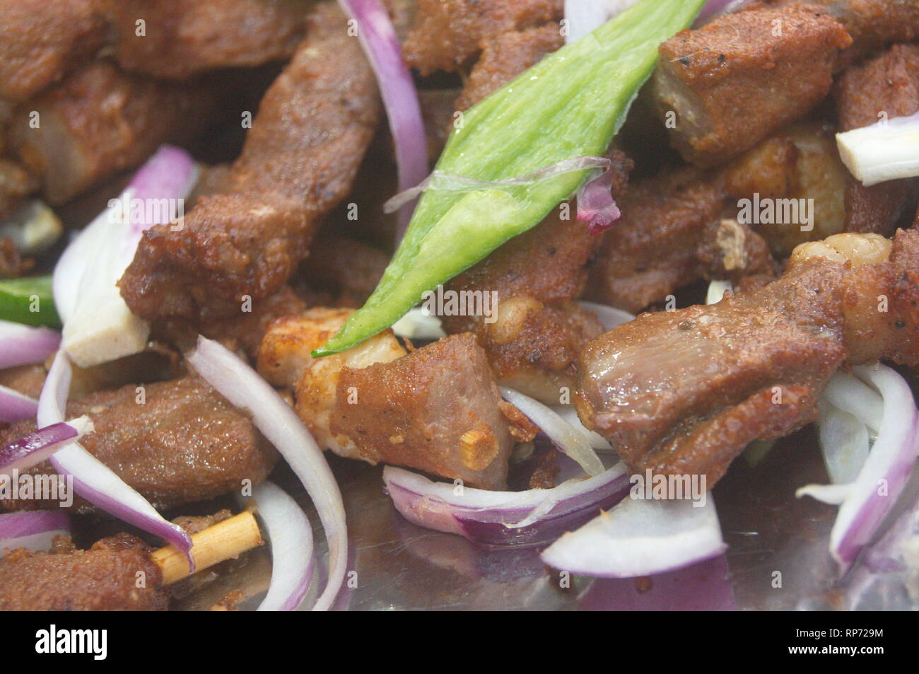 Fried mutton steak delicious food Stock Photo - Alamy
