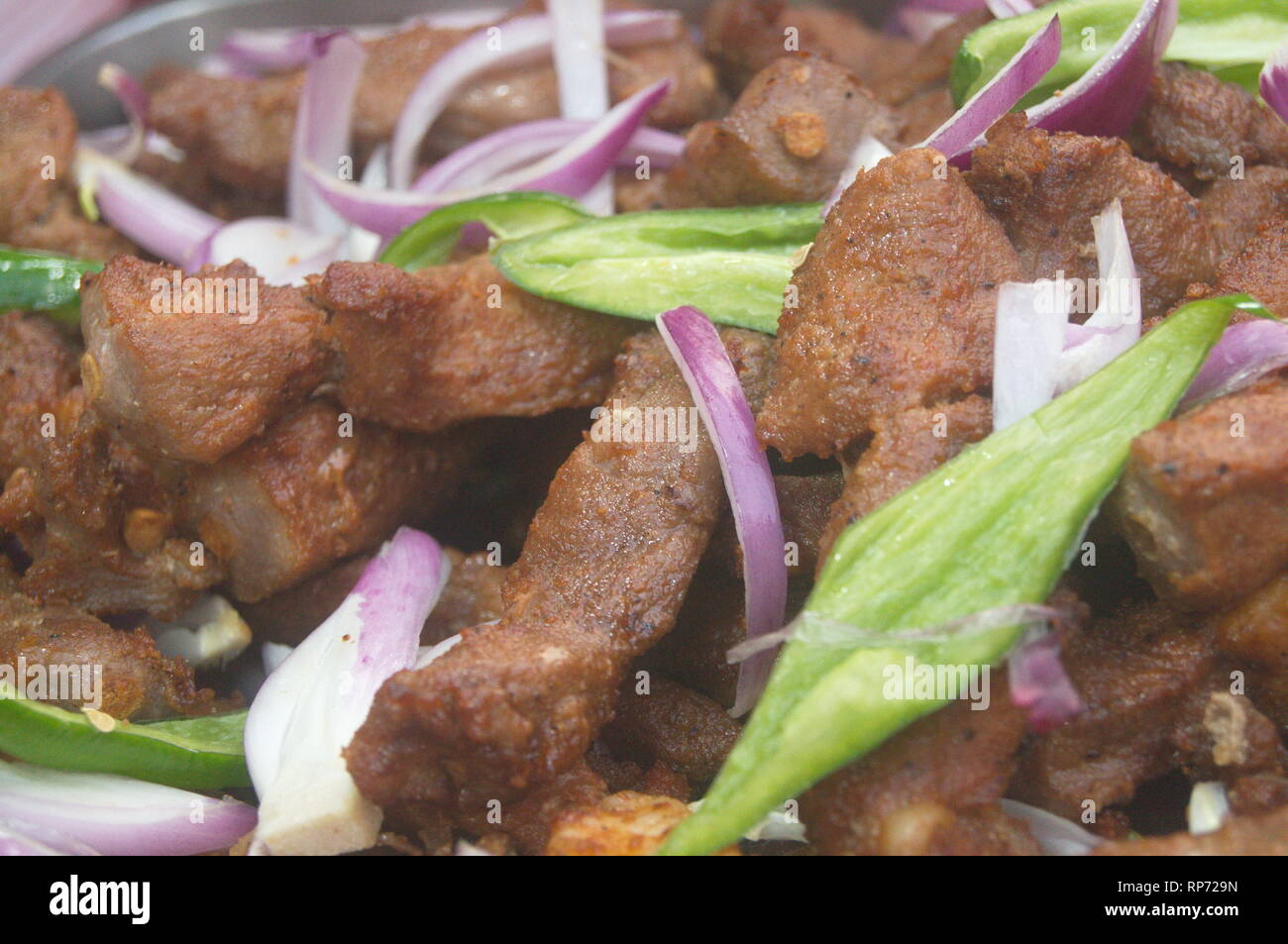 Fried mutton steak delicious food Stock Photo - Alamy