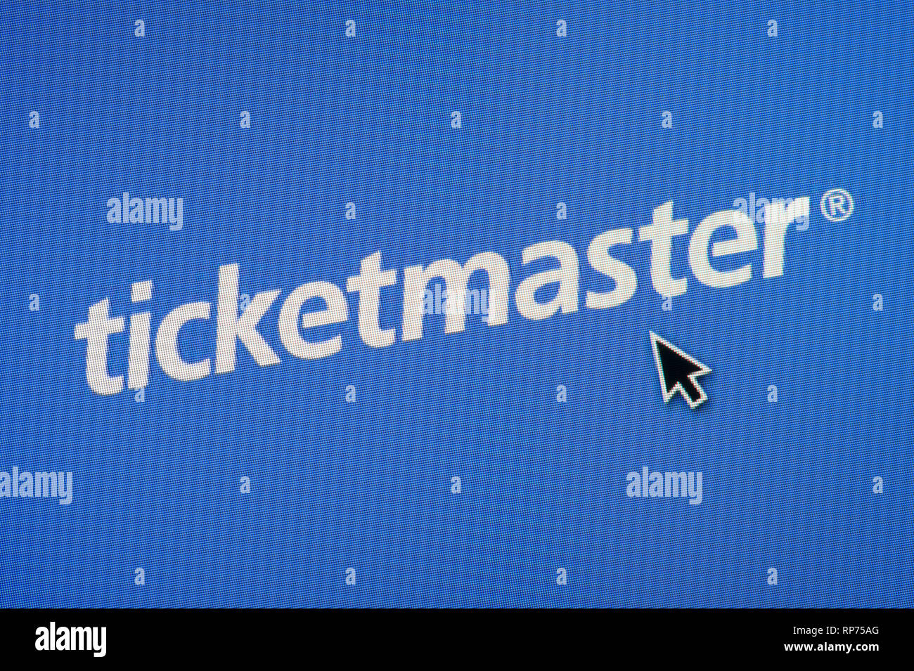 The logo of Ticketmaster is seen on a computer screen along with a ...