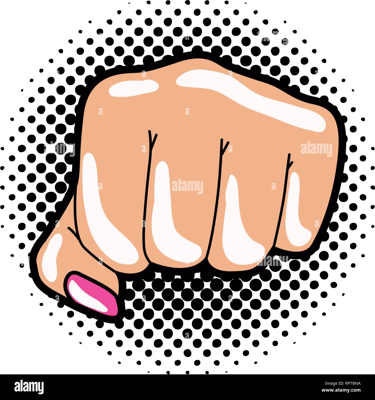 hand in sign power pop art Stock Vector Image & Art - Alamy