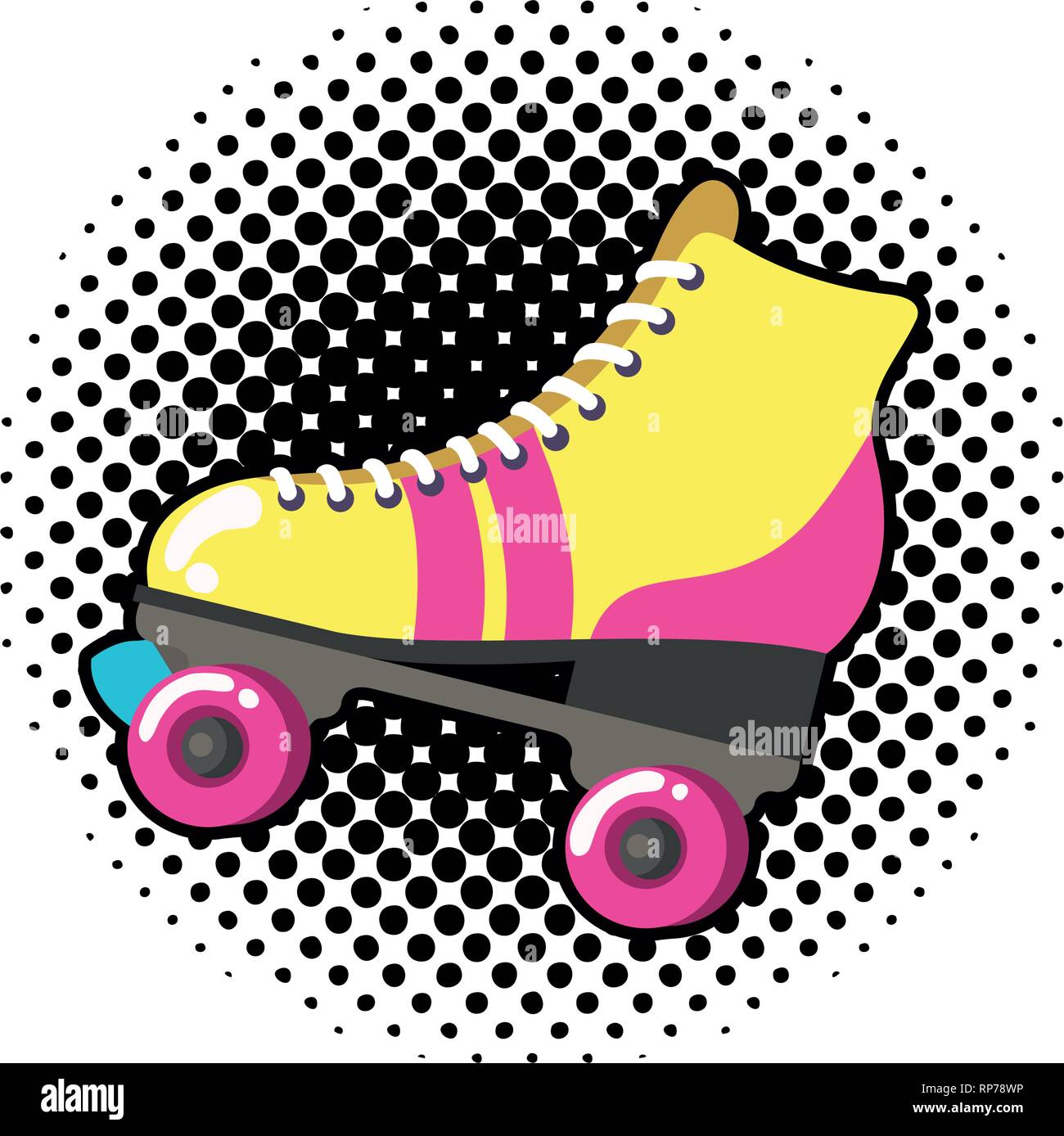 roller skates pop art icon Stock Vector Image & Art - Alamy