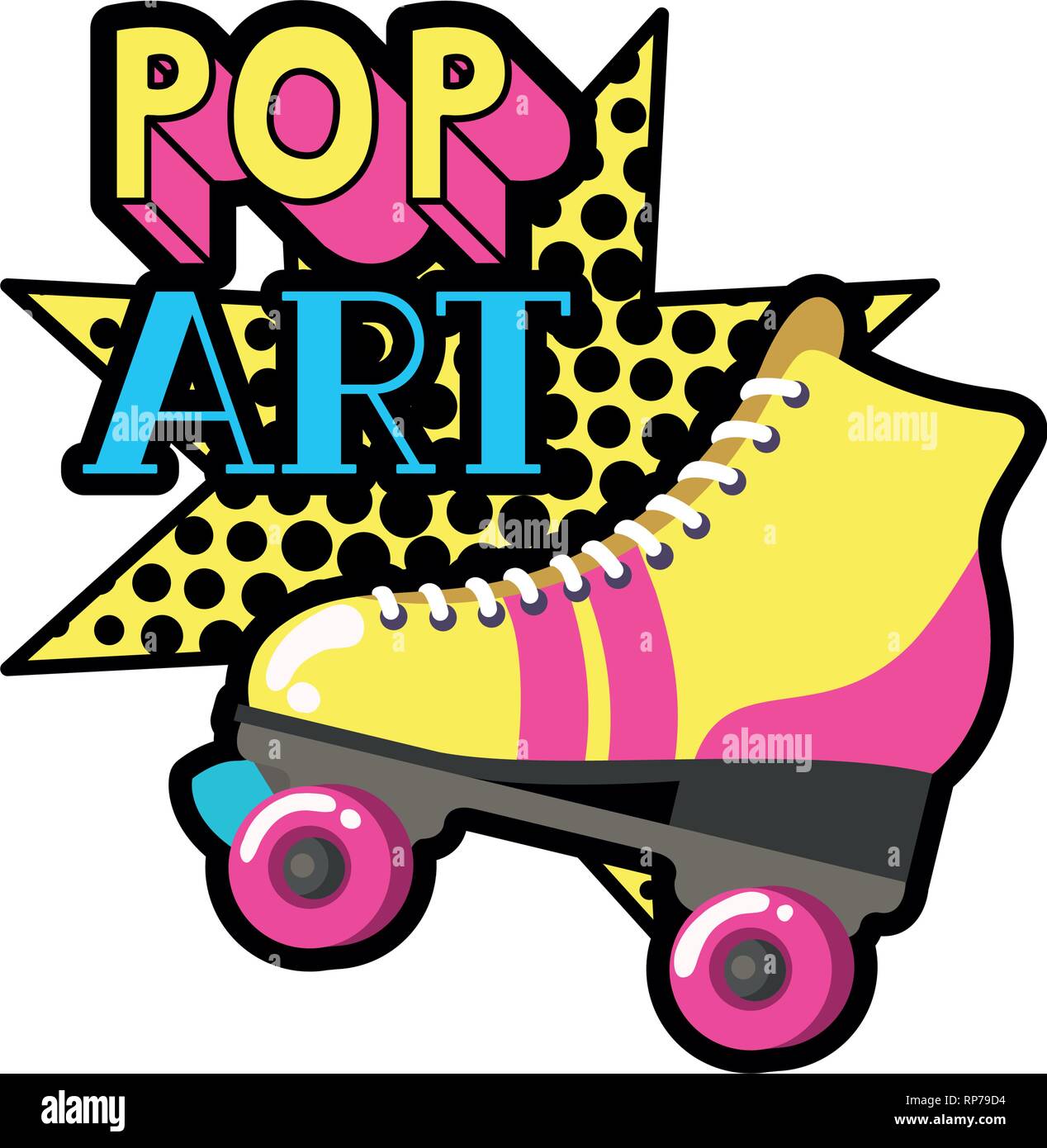 roller skates pop art icon Stock Vector Image & Art - Alamy