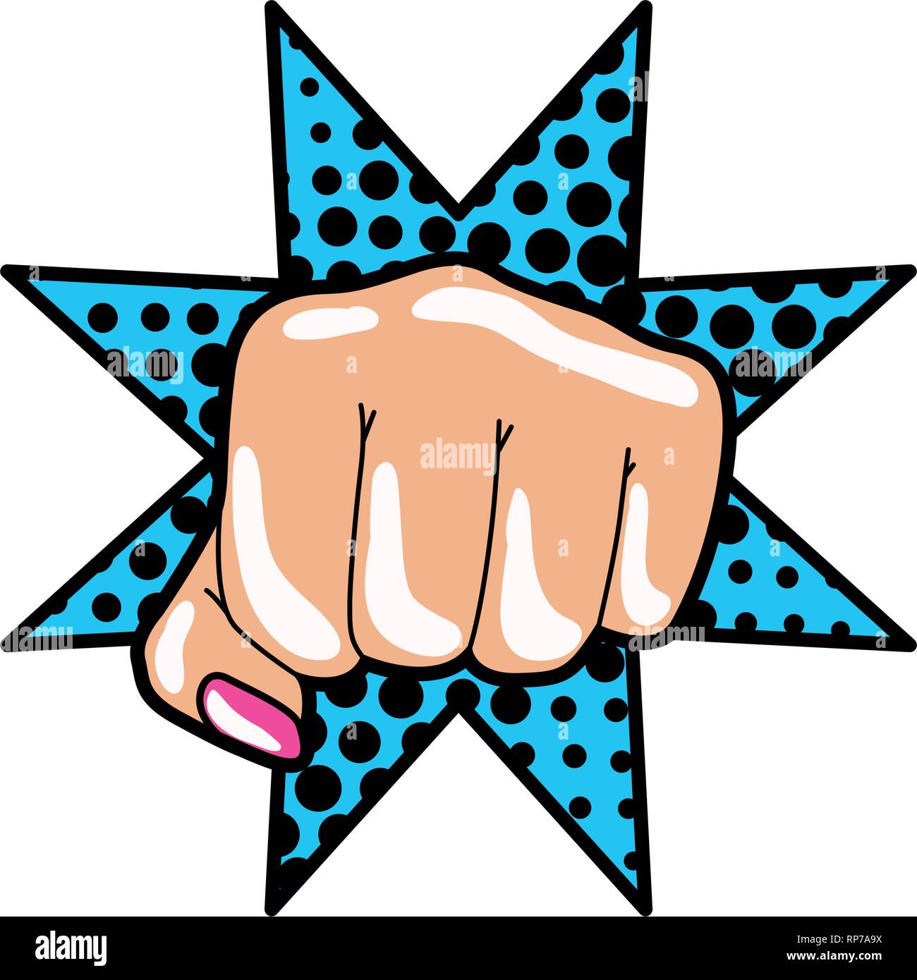 hand in sign power pop art Stock Vector Image & Art - Alamy