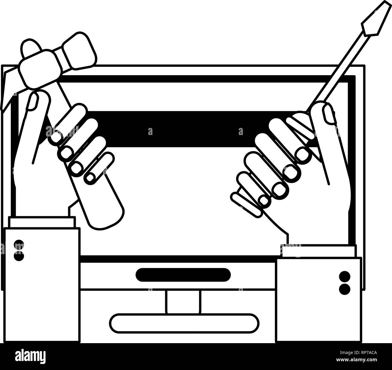 Toolsscreen Stock Vector Images - Alamy