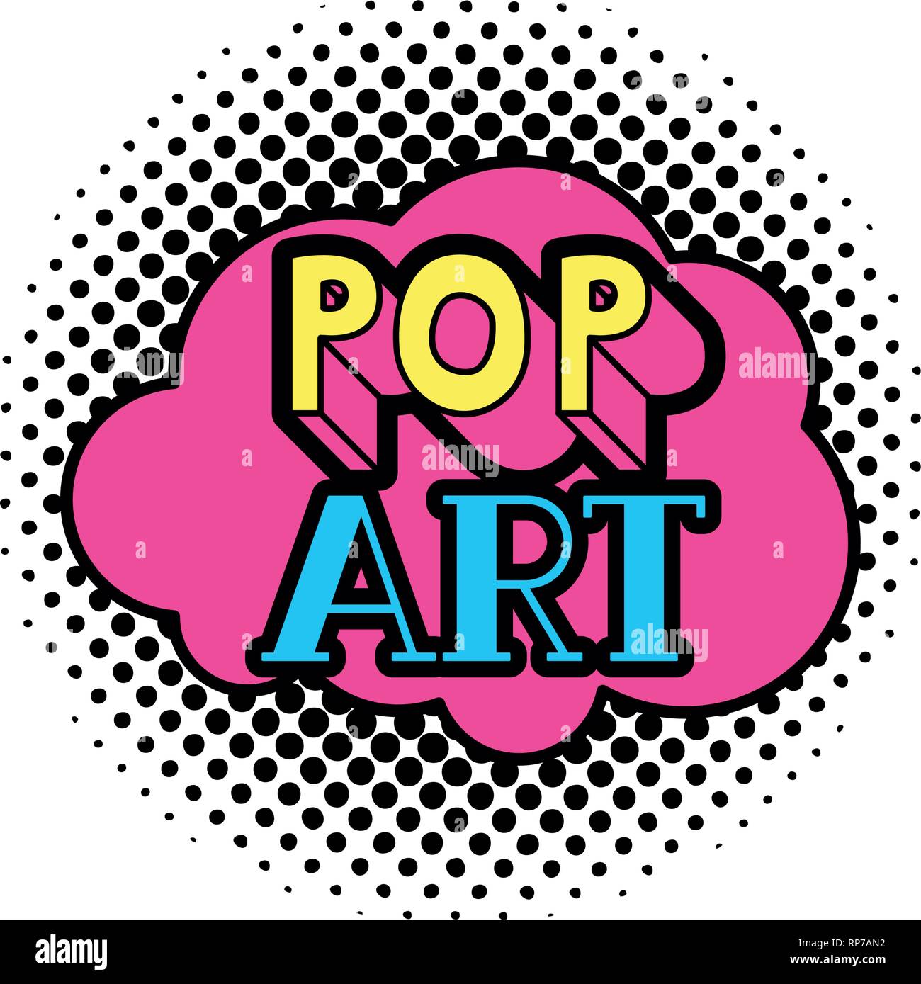 pop art label isolated icon Stock Vector Image & Art - Alamy