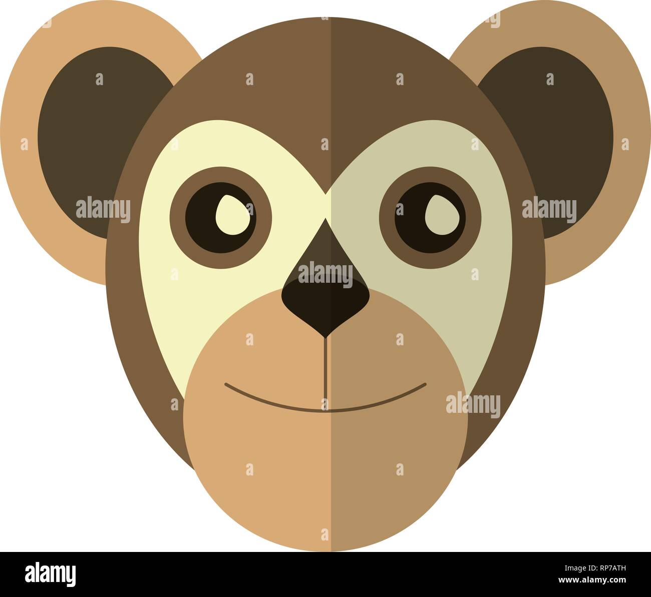 Monkey head cartoon isolated Stock Vector Image & Art - Alamy