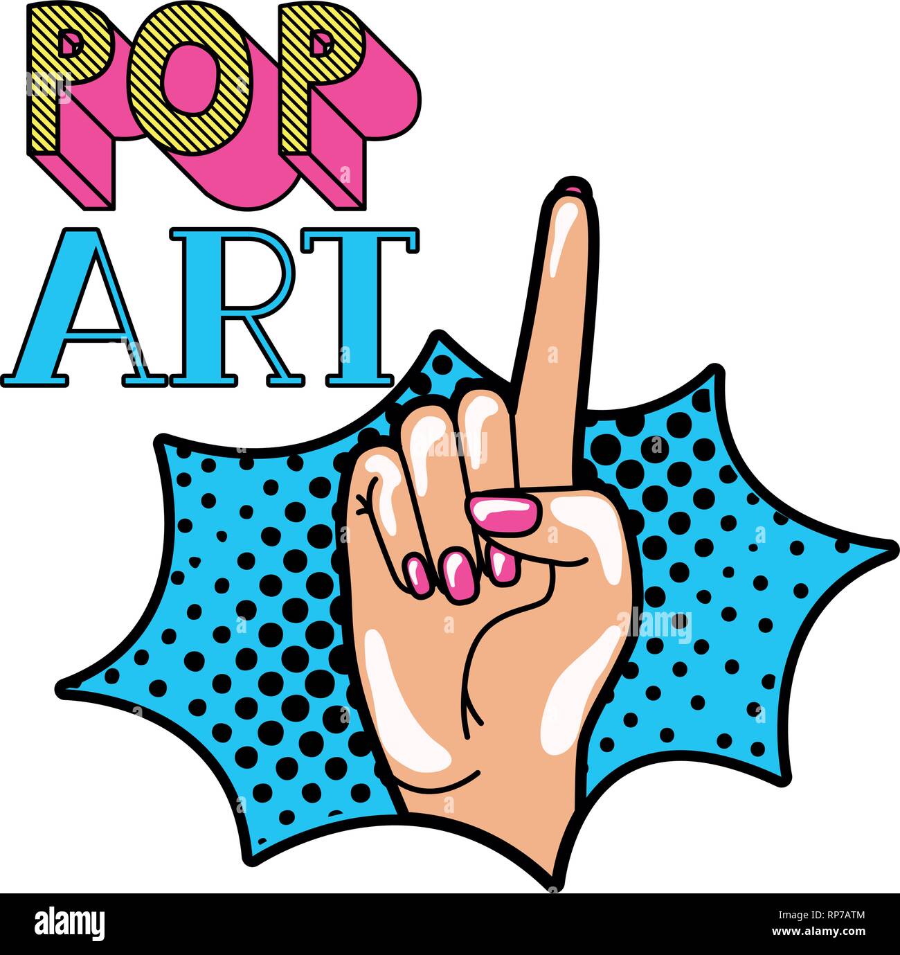 hand with index finger up pop art Stock Vector Image & Art - Alamy